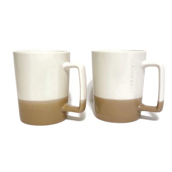 Starbucks | Kitchen | Starbucks Neutral Coffee Mugs Set Of Two | Poshmark